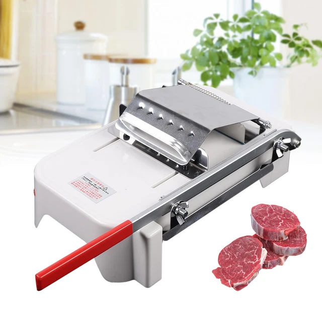 MANUAL FROZEN MEAT Slicer, Stainless Steel Meat Roll Cutter ...