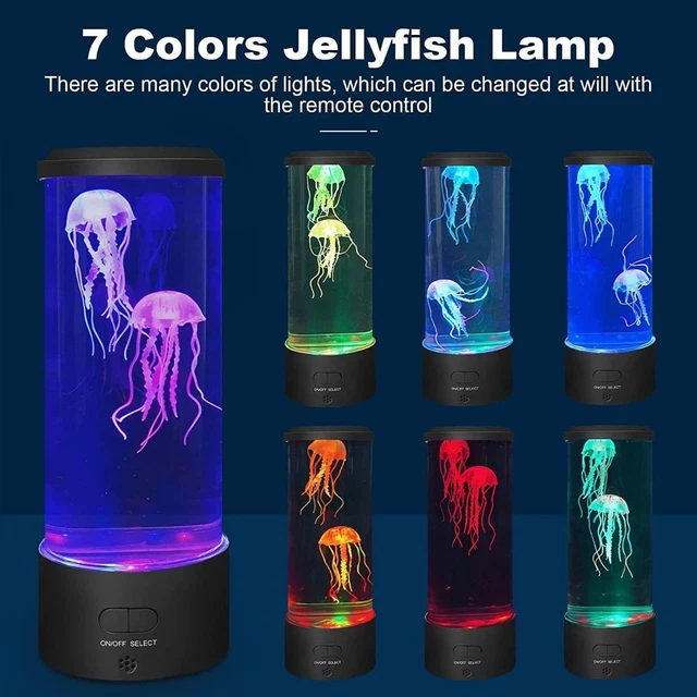 MOOD LIGHT JELLYFISH Aquarium Lamp Electric Fake Fish Tank Home ...