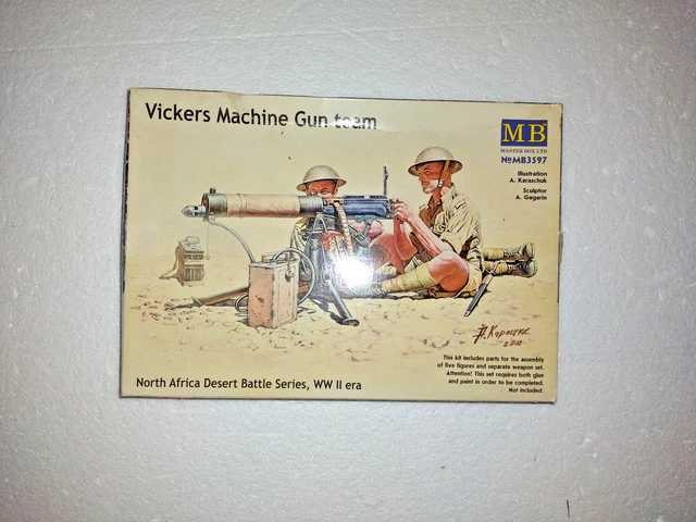 1/35 MASTER BOX 3597 Vickers Machine Gun North Africa Desert Battle ...