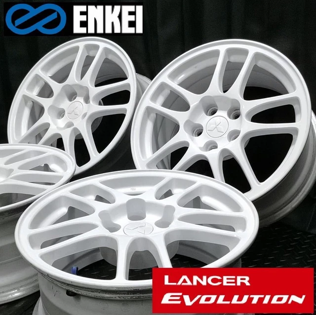 JDM ENKEI MITSUBISHI Lancer Evolution genuine OP 17 inch aluminum 4whe ...