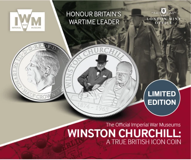 WINSTON CHURCHILL: THE LIfe of a Leader half crown Coin FREE PREMIUM ...