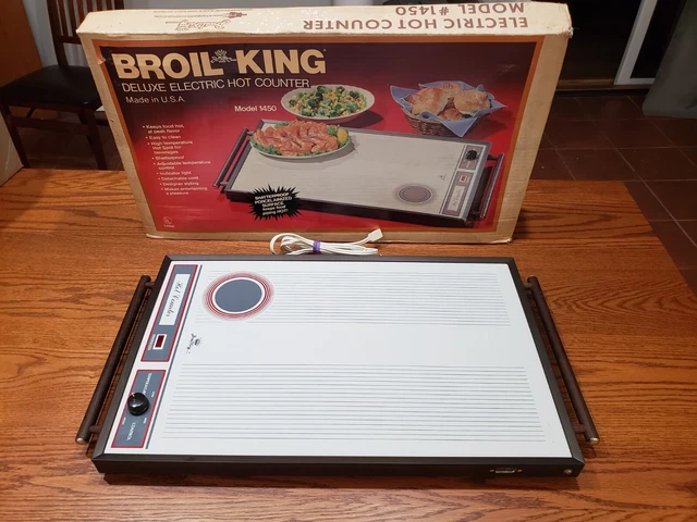 VINTAGE BROIL KING Deluxe Electric Hot Counter model 1450 Mid Century ...