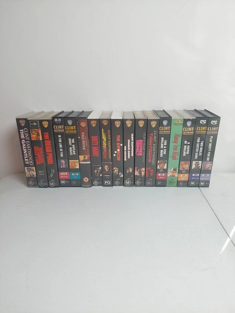 CLINT EASTWOOD VHS Lot X17 - Warner Brothers - Universal - MGM Home ...