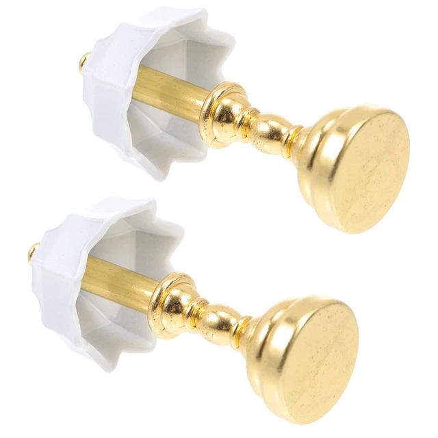 2PCS MINI BEDSIDE Lamp Adornment Metal Mini Light Decor Model House ...