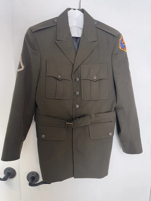 MEN'S ARMY GREEN Service Uniform AGSU Coat Officer or Enlisted 38 $50. ...