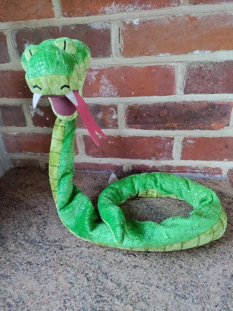 RARE DISNEY STORE Tarzan Snake Green Bendy Poseable Bendable Plush Soft ...