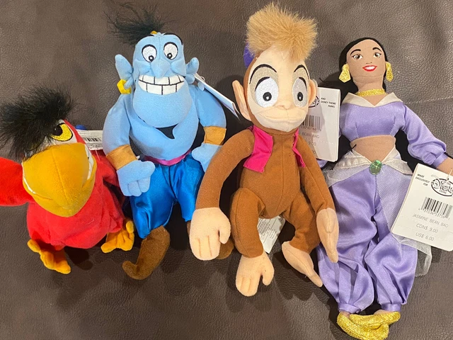 Vintage Disney Store Aladdin Mini Bean Bag Plush Set 4 Jasmine Genie Iago Abu 2853 Picclick Ca