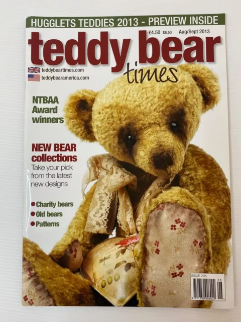 TEDDY BEAR TIMES Magazine Issue 206 Aug / Sept 2013 VGC With Pattern! £11.99 - PicClick UK
