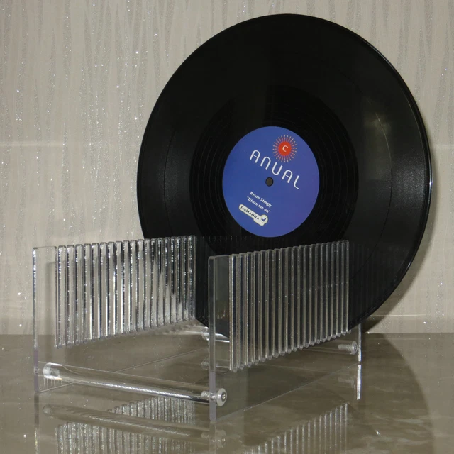 CLEAR ACRYLIC LP Record Drying Stand Record Albums Collectible Showcase ...