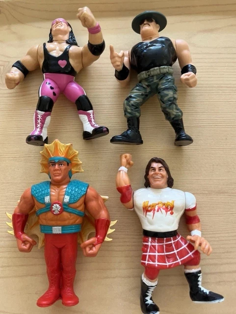 VINTAGE WWF HASBRO Bundle x4 Wrestling Figures WWE Titan Sports 1991 ...