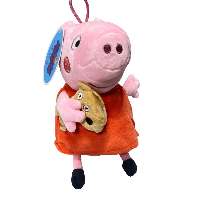 PEPPA PIG PLUSH Holding Soft Teddy Bear Cute Pig Toy Brand New Kids ...