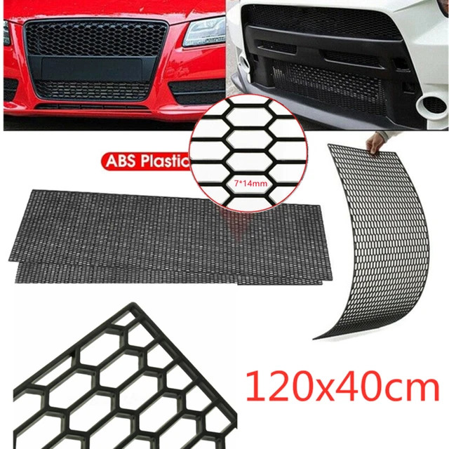 UNIVERSAL HONEYCOMB MESH Black Plastic Car Bumper Grill Net Vent Racing ...