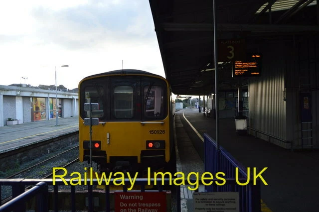 RAILWAY PHOTO CLASS 150 DMU Tamar Valley Line train Plymouth Station ...
