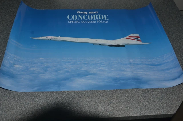 CONCORDE POSTER DAILY Mail Collectable Special Souvenir Poster Plane £2 ...