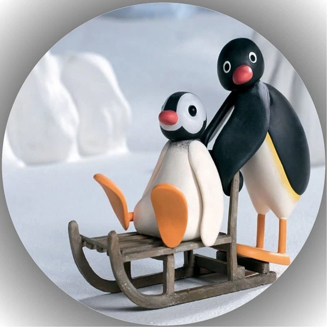 CAKE TOPPER BIRTHDAY cake topper fondant wafer Pingu L3 £4.68 - PicClick UK