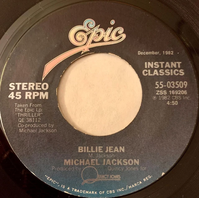 MICHAEL JACKSON-&BILLIE JEAN/CAN'T Get Outta The Rain" 1983 Re. 45rpm ...