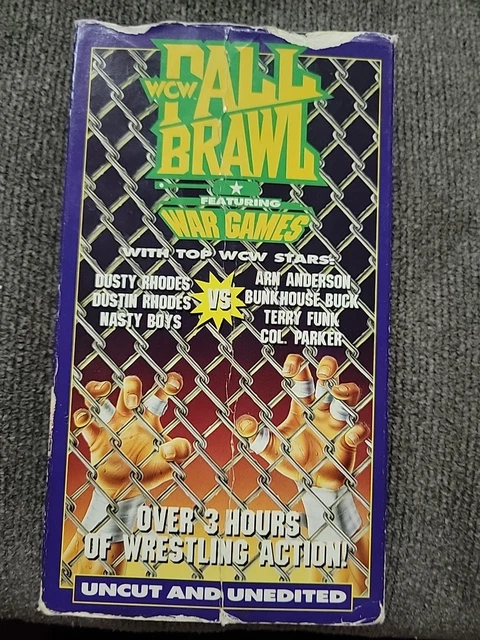 WCW FALL BRAWL 1994: War Games (VHS) RARE Sting Vader Cactus Jack WWF ...