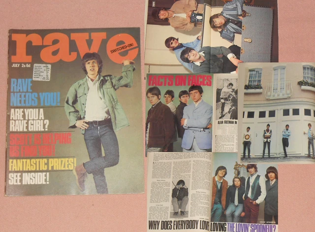 UK RAVE 1966 Magazine - SCOTT WALKER Cover BEATLES The Faces WHO Lovin ...