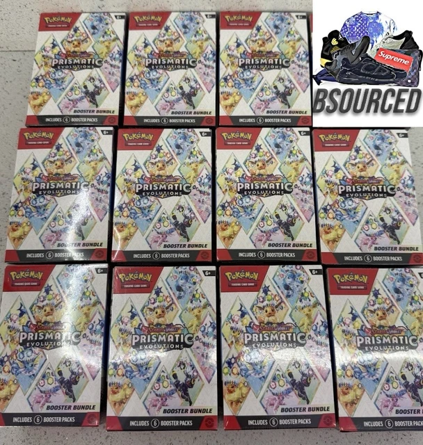 X11 POKÉMON TCG: Scarlet & Violet-Prismatic Evolutions Booster Bundles ...