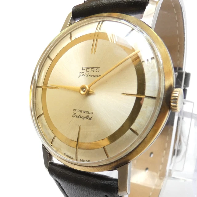 FERO FELDMANN VINTAGE, Extra Flat SWISS watch from 1963 | Art Deco ...