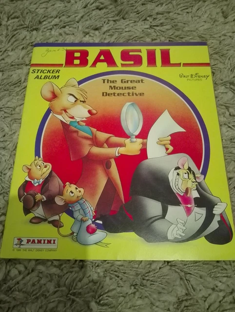 VINTAGE BASIL THE Great Mouse Detective Sticker Album - 1986 - Part ...