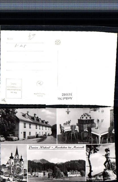 315102,MOOSHUBEN B. MARIAZELL Kirche Pension Wieland Denkmal Mehrbildkarte EUR 4,00 - PicClick DE