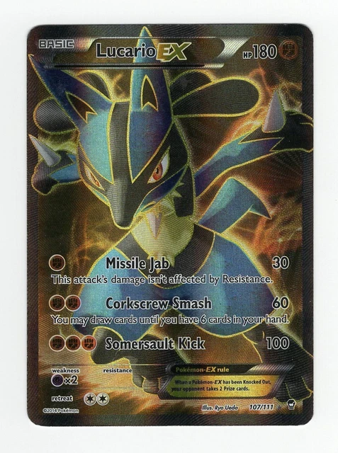 POKEMON TCG LUCARIO EX Full Art Rare - 107/111 XY Furious Poings - Neuf ...