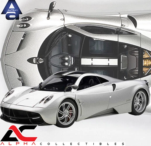 AUTOART 78266 1:18 Pagani Huayra Silver Supercar Diecast Car $670.55 ...
