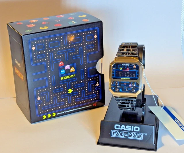 CASIO A100WEPC PAC-MAN Limited Edition Digital Watch - Retro Gaming ...