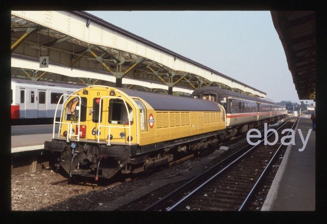 ORIGINAL 35MM SLIDE -London Underground battery loco L66 at Wimbledon ...