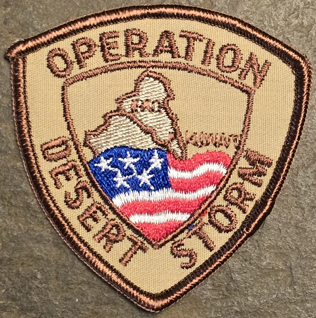 OPERATION DESERT STORM Patch - Desert Tan Color Nos Us Army / Navy ...