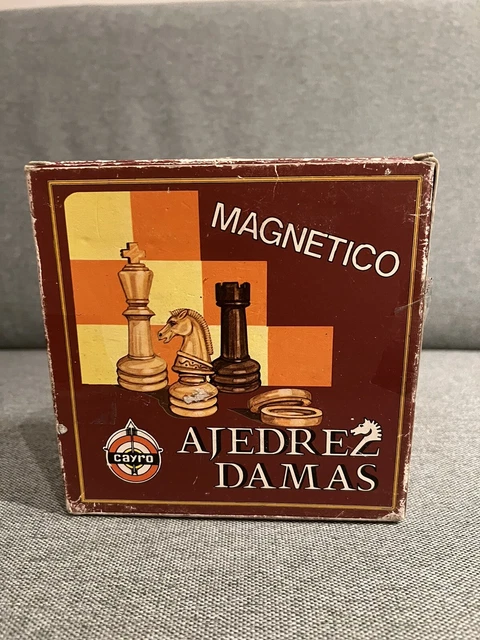 VINTAGE AJEDREZ DAMAS Magnetic Travel Chess Set by Cayro BOXED £12.45 ...