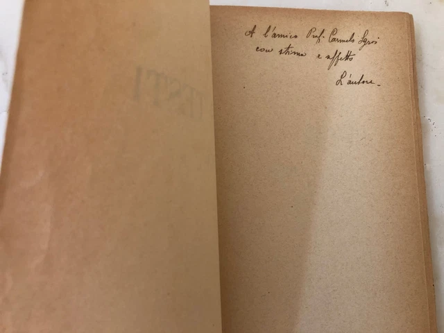 RARO LIBRO FULVIO Testi Poeta 1922 prima edizione dedica Autore EUR 19 ...