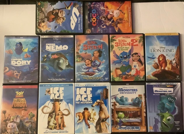 DISNEY DVD BUNDLE 12 Nemo Monster Inc Lion King Lilo &Stitch Up Coco ...