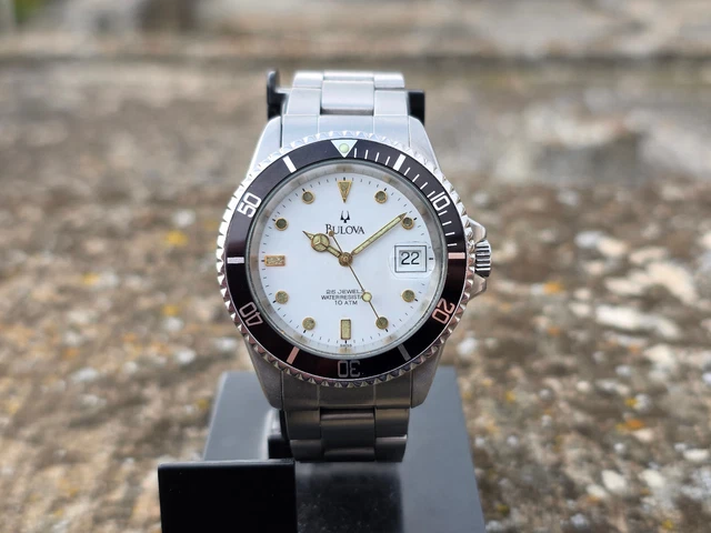 BULOVA 1D16M DIVER Albino SUBMARINE SWISS MADE AUTOMATICO ETA 2824 40 ...
