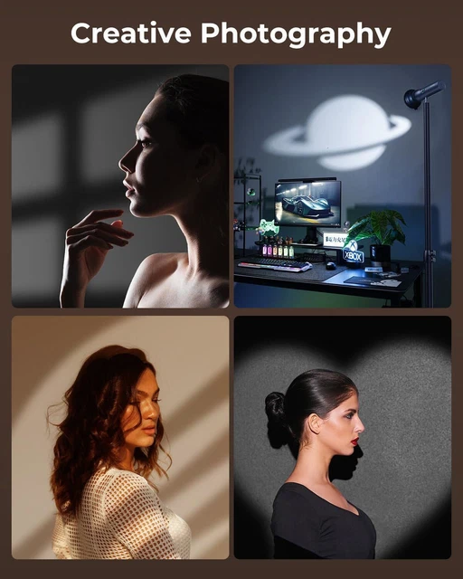 SMALLRIG RF 10C Spotlight Focusable LED Video Light, Four-color led ...