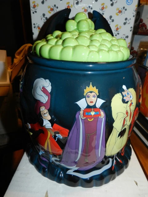 DISNEY VILLAINS COOKIE Jar Chernabog Maleficent Evil Queen Ursula ...