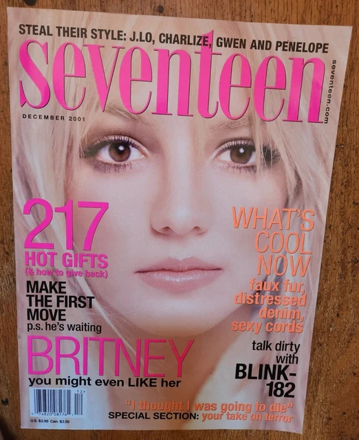BRITNEY SPEARS DECEMBER 2001 SEVENTEEN Magazine BLINK-182 $29.99 - PicClick