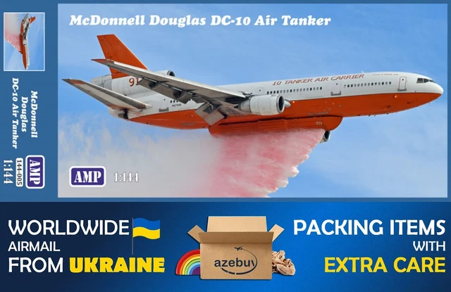 MCDONNELL DOUGLAS DC-10 Air Tanker 1/144 Scale Plastic Model Kit AMP ...