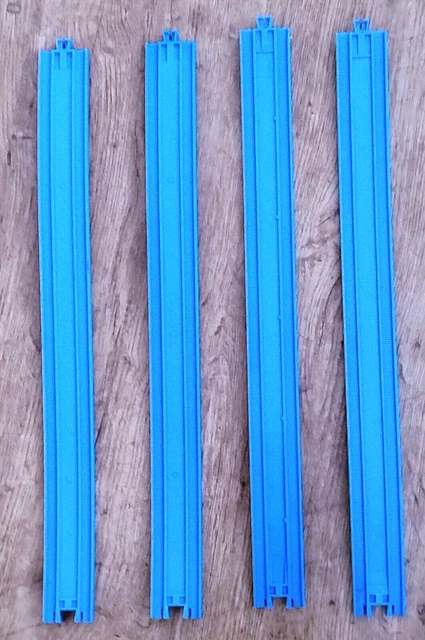 TOMY TRACKMASTER THOMAS The Tank Engine Long Curved Blue Track Straight ...