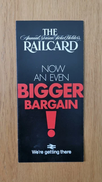 BRITISH RAIL LEAFLET / The Annual Season Ticket Holders Railcard / 1985 ...