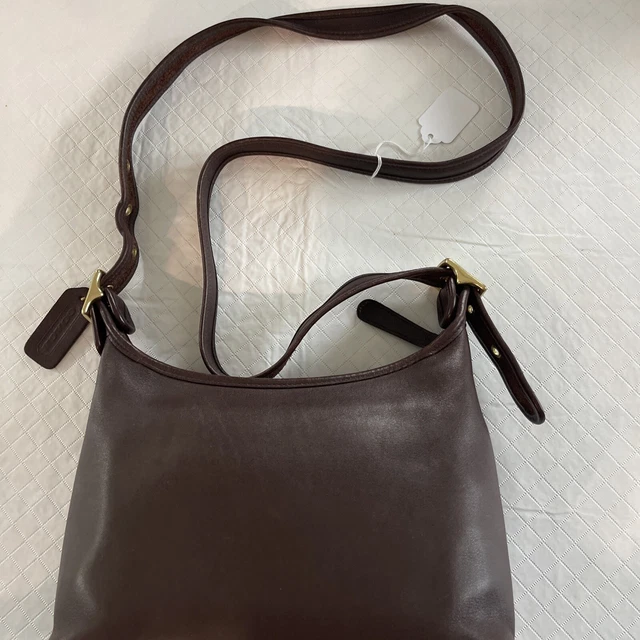 VINTAGE CLASSIC COACH Briwn Leather Hobo Bag Purse G1P-9136 $70.00 ...