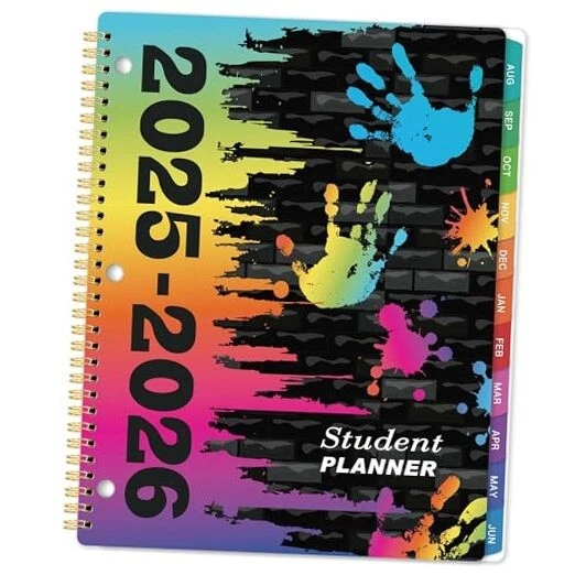 STUDENT PLANNER 2025-2026, August 2025 - June 2026, 9'' x 11'', Weekly ...