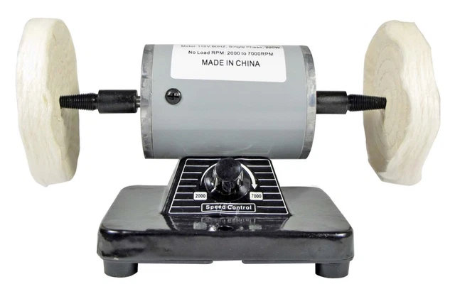 POLISHING MOTOR MINI Bench Top Polisher with Variable Speed and ...