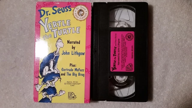 1992 DR SEUSS Yertle The Turtle John Lithgow VHS Gertrude McFuzz Big ...