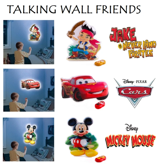 DISNEY JAKE / MICKEY MOUSE / CARS Room Light Talking Wall Friend Gift ...