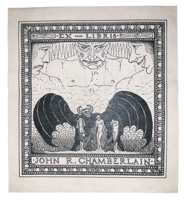 ORIGINAL JOHN R. Chamberlain de Poche, Ex-Libris, Magic de Collection ...