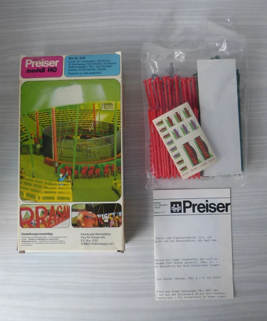 #ORIGINAL PREISER# MODELL HO - cirque Sarrasani - 648 Kit d'équipement ...
