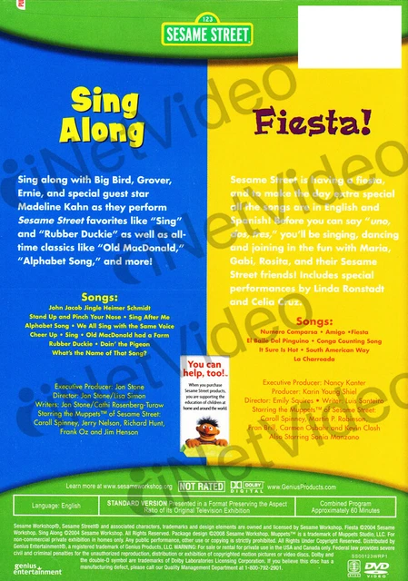 SING ALONG / Fiesta! (Double Feature) (Sesame Street) (Dvd) $14.99 ...