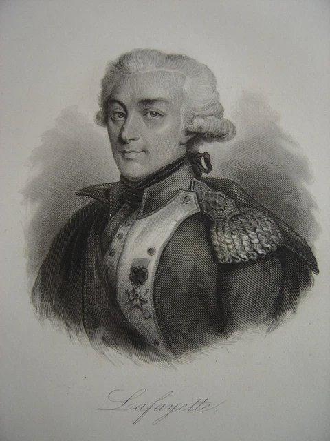 GRAVURE PORTRAIT DE Gilbert du Motier de LA FAYETTE EUR 9,90 - PicClick FR